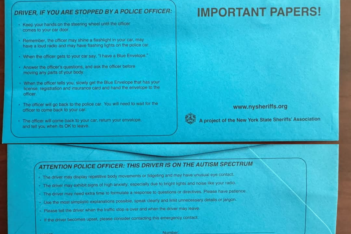 Tompkins, Cortland County sheriffs launch Blue Envelope program - 607 News Now