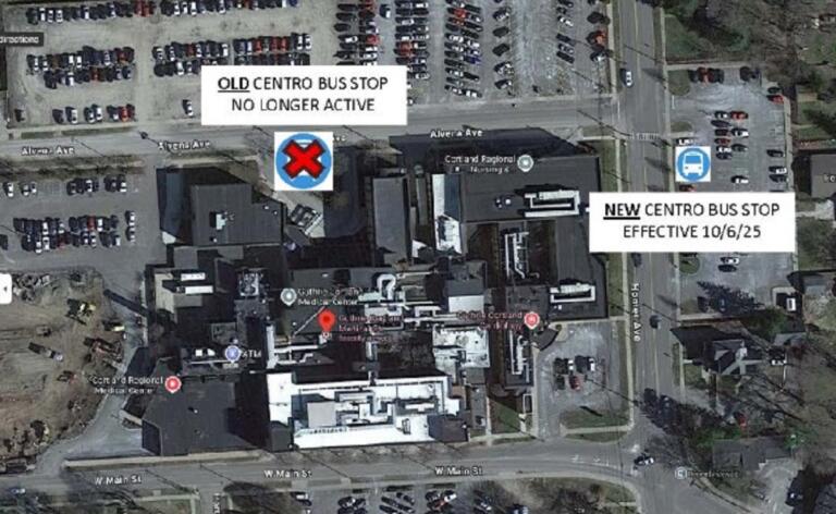 Centro Cortland to change hospital bus stop location - 607 News Now